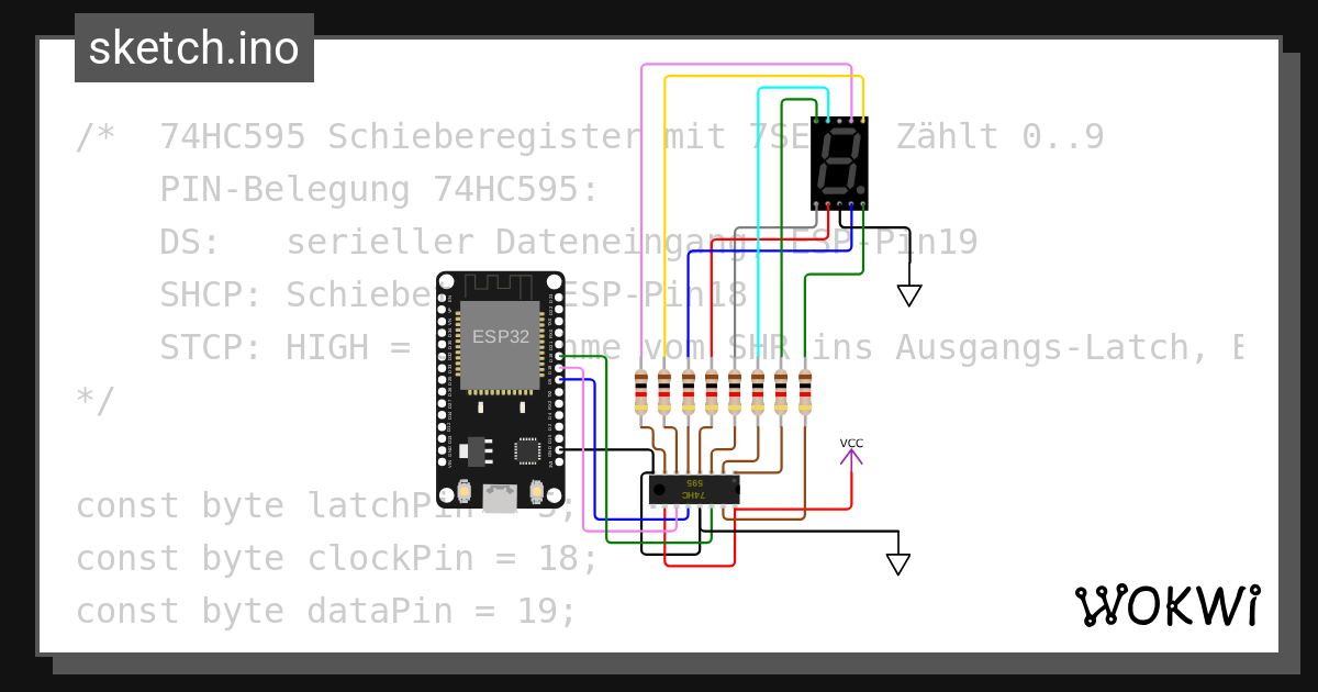 300esp3274hc595 7seg Wokwi Esp32 Stm32 Arduino Simulator 9589