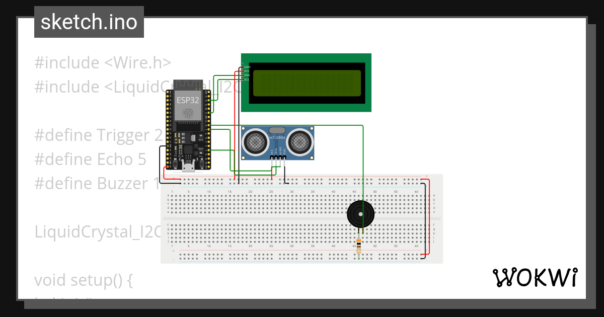 Distancia - Wokwi ESP32, STM32, Arduino Simulator