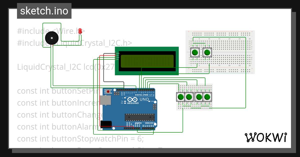 digital clock - Wokwi ESP32, STM32, Arduino Simulator