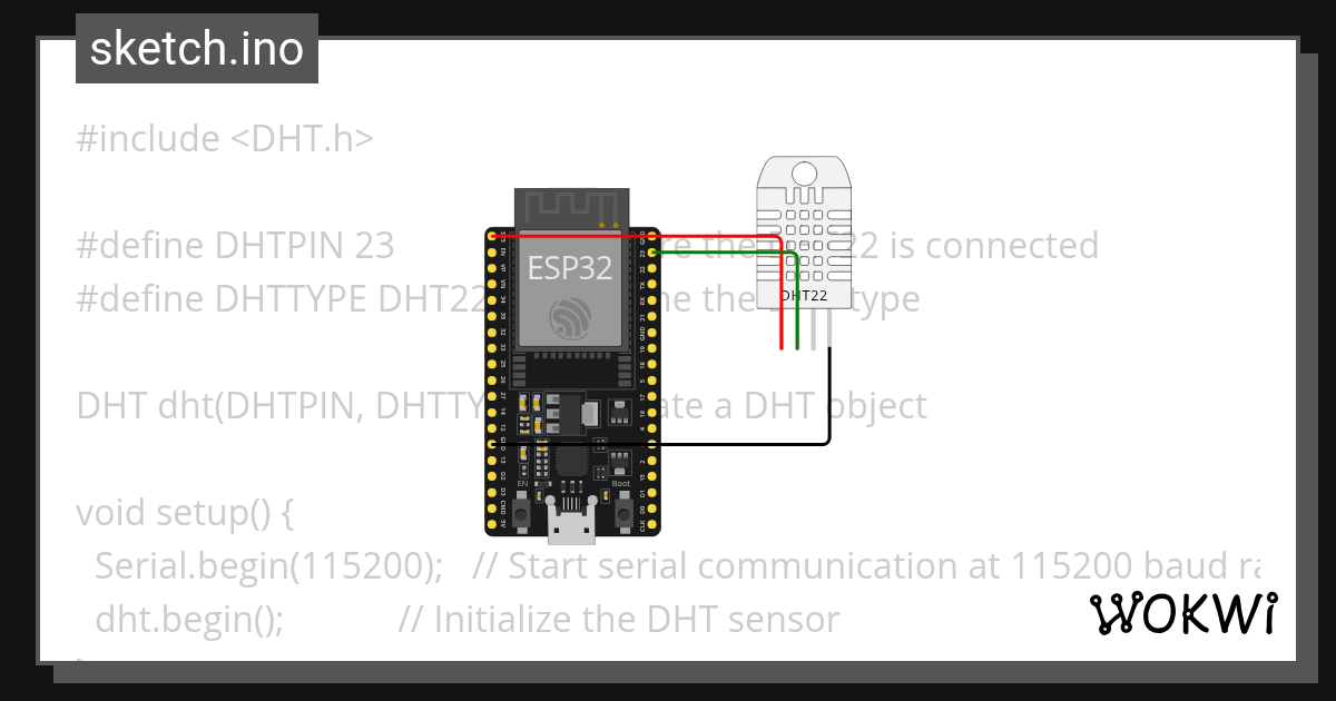 Temp And Humidity Wokwi Esp32 Stm32 Arduino Simulator 