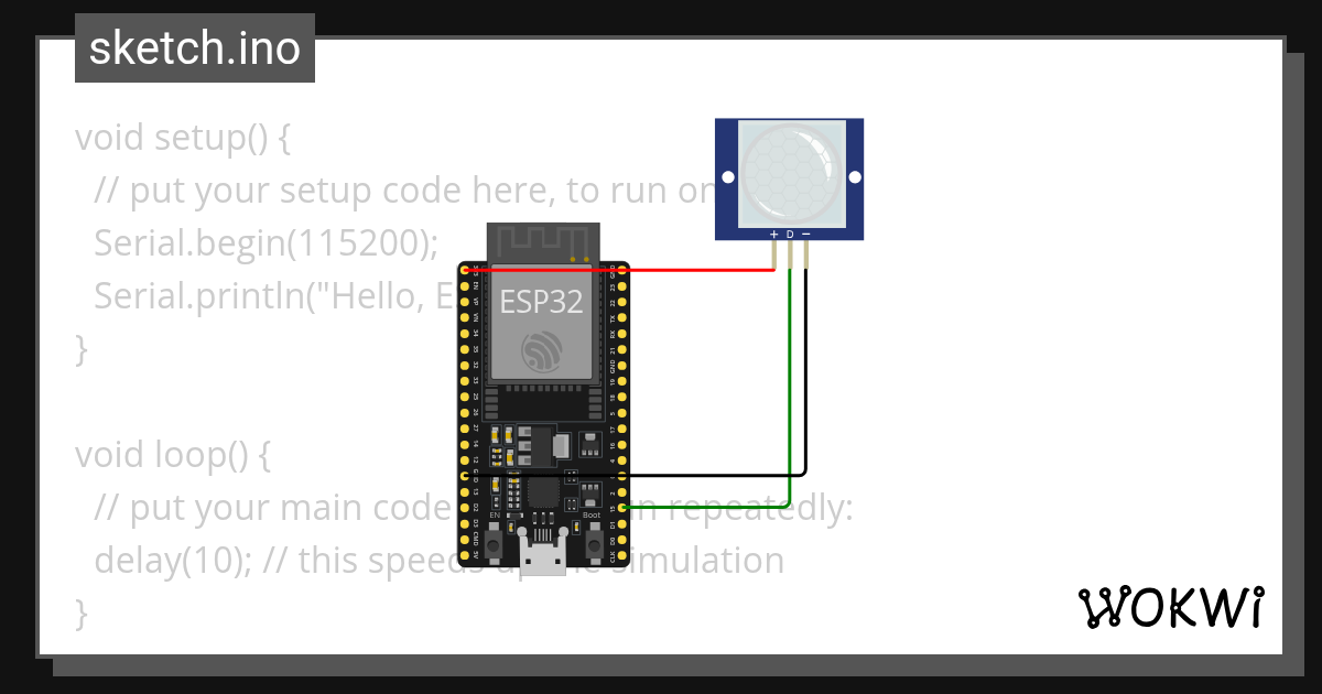 Movimiento Wokwi Esp32 Stm32 Arduino Simulator 