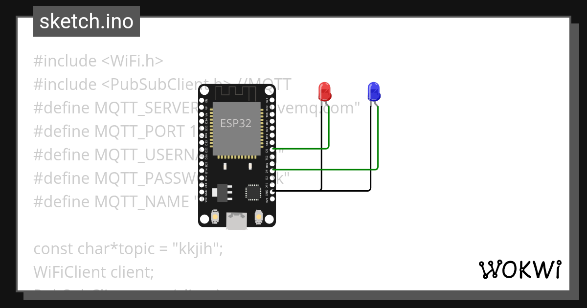 Pub_LED - Wokwi ESP32, STM32, Arduino Simulator