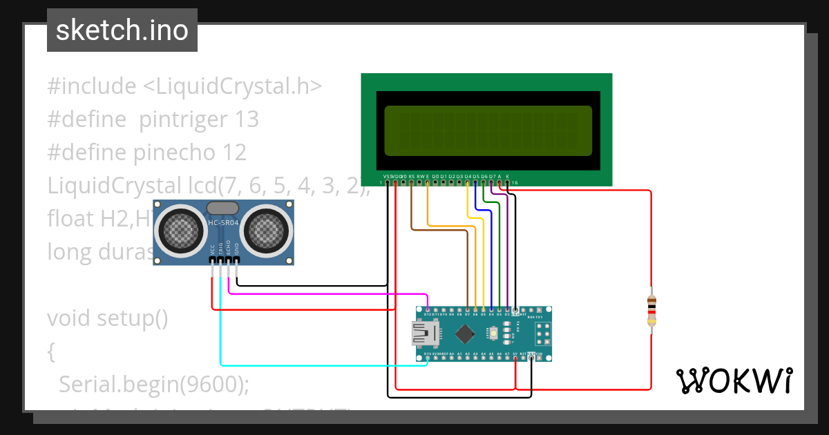 ALAT UKUR TINGGI BADAN AZIZA NABILA XII AGM 2 - Wokwi ESP32, STM32, Arduino Simulator