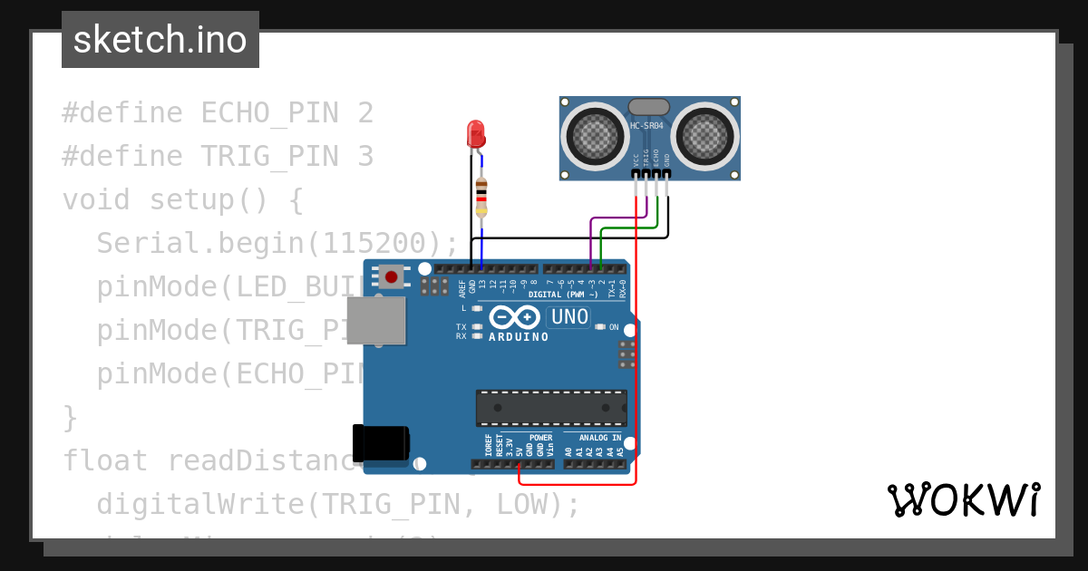 Dhilahxi7 Sensor Ultra Sonic Wokwi Esp32 Stm32 Arduino Simulator