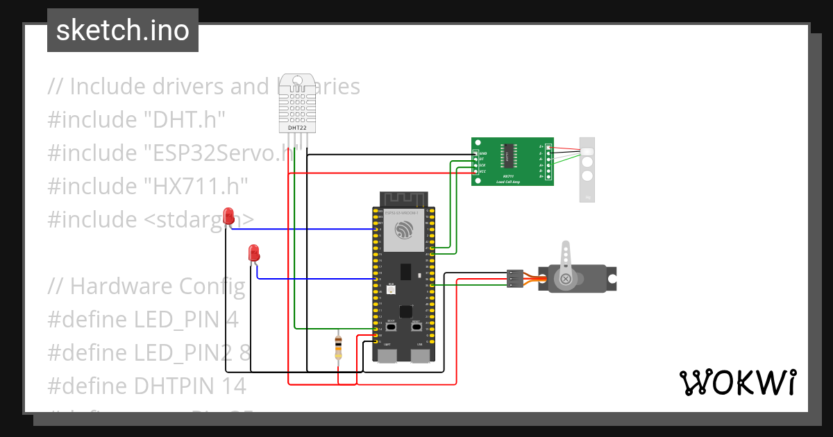 ESP32-S3 DHT22 serial sensor - Wokwi ESP32, STM32, Arduino Simulator