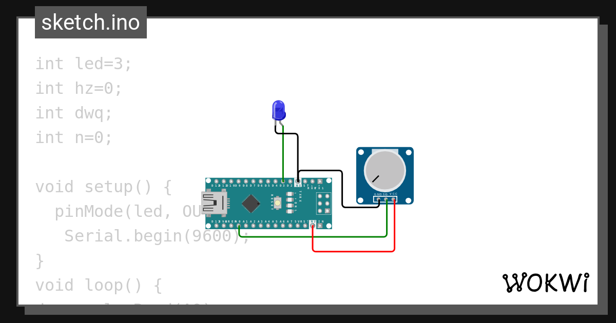 17电位器闪烁灯 Copy Wokwi Esp32 Stm32 Arduino Simulator