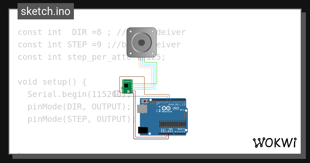 Stepper Motor With Driver Wokwi Esp32 Stm32 Arduino Simulator 0918