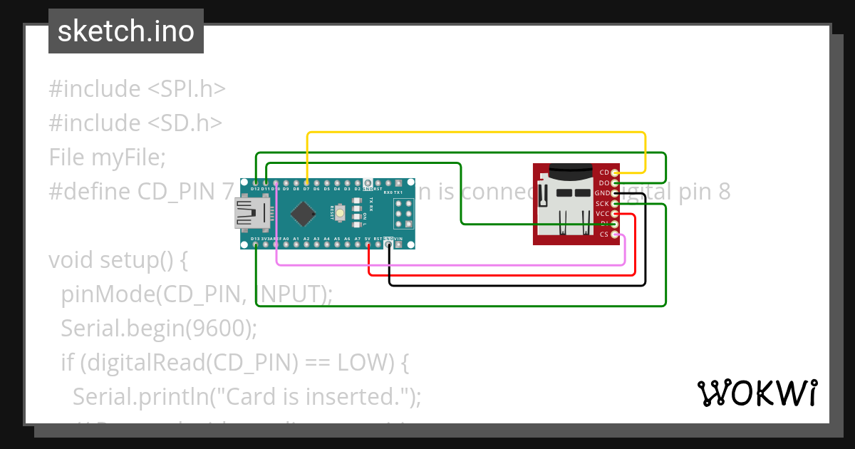 SDcard_write - Wokwi ESP32, STM32, Arduino Simulator