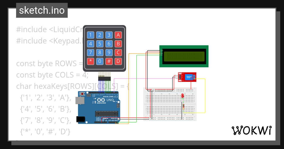 Keypad Amel Wokwi Esp32 Stm32 Arduino Simulator 2554