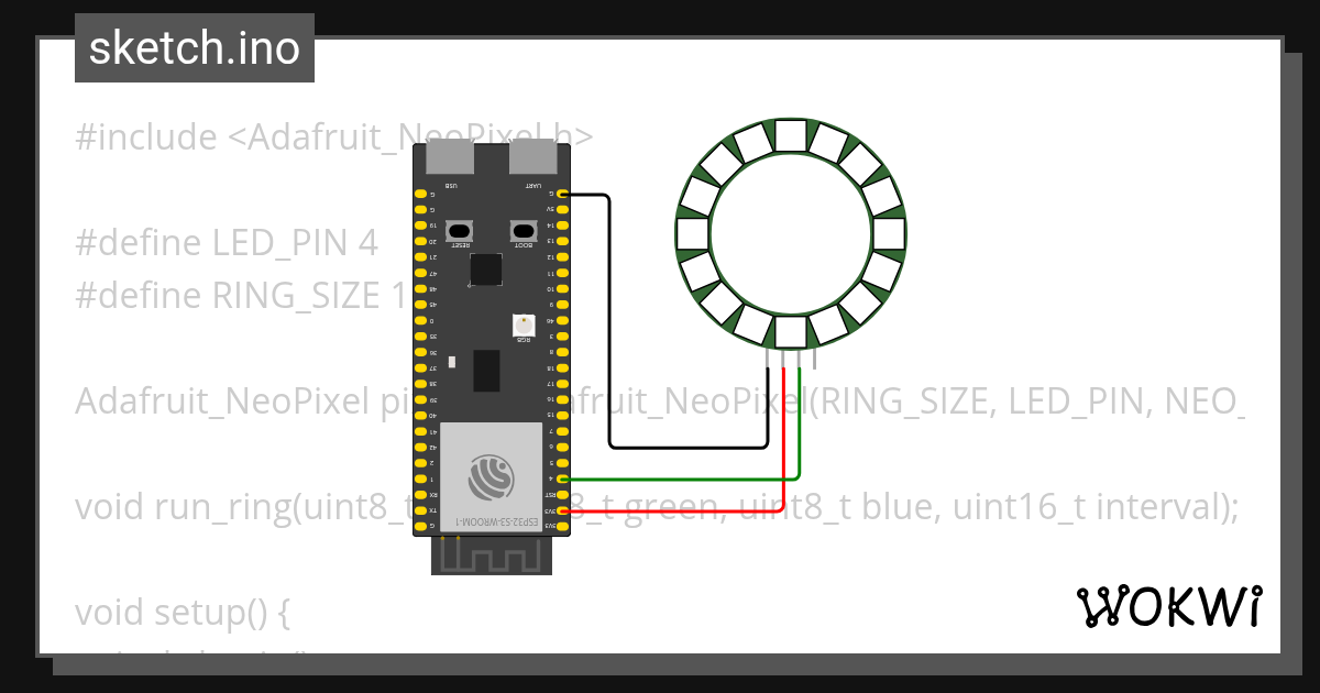 rgb ring - Wokwi ESP32, STM32, Arduino Simulator