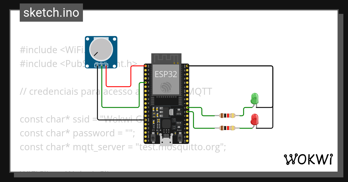 potenciometro com mqtt - Wokwi ESP32, STM32, Arduino Simulator