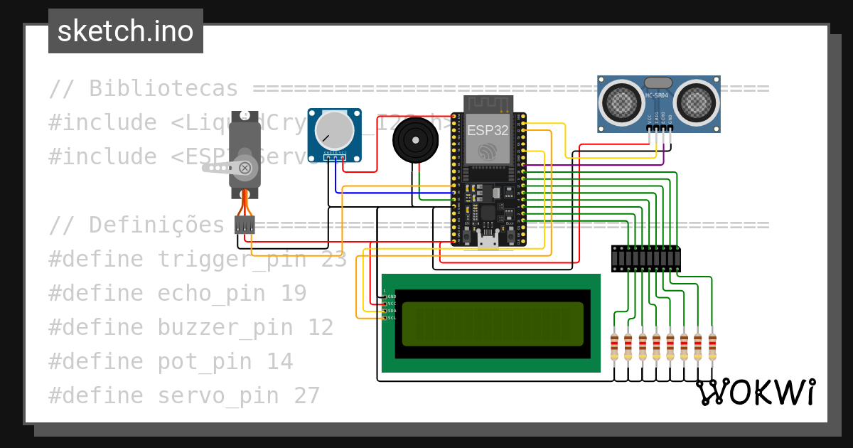 Sensor De Estacionamento Etapa 3 Wokwi Esp32 Stm32 Arduino Simulator