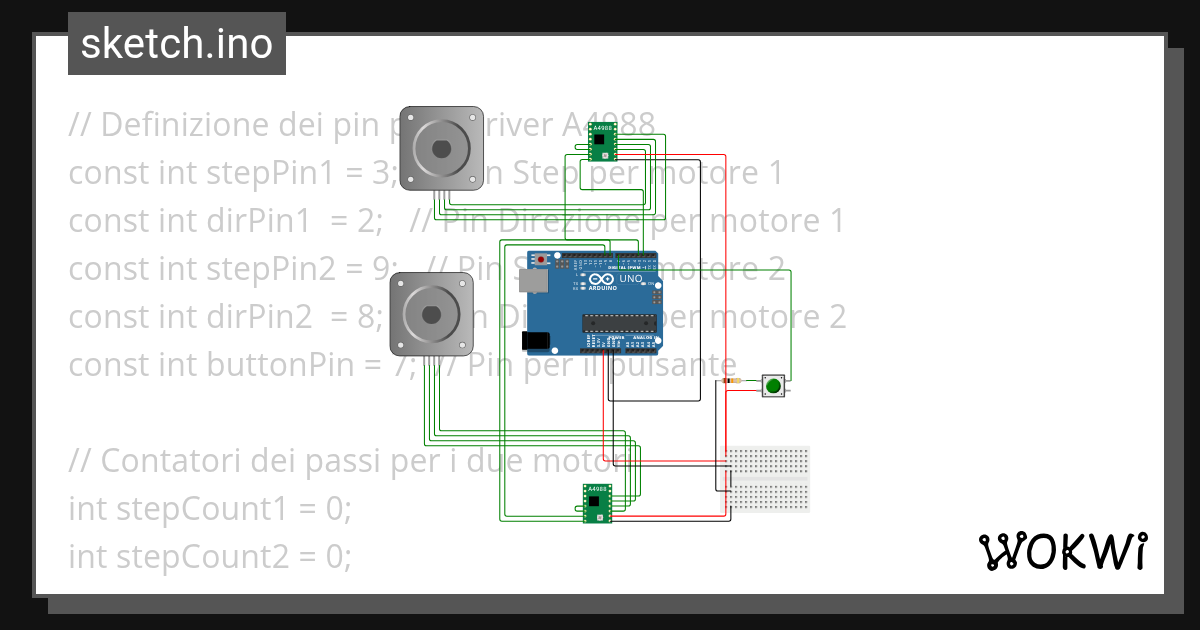 occhio v1.4 start & stop - Wokwi ESP32, STM32, Arduino Simulator