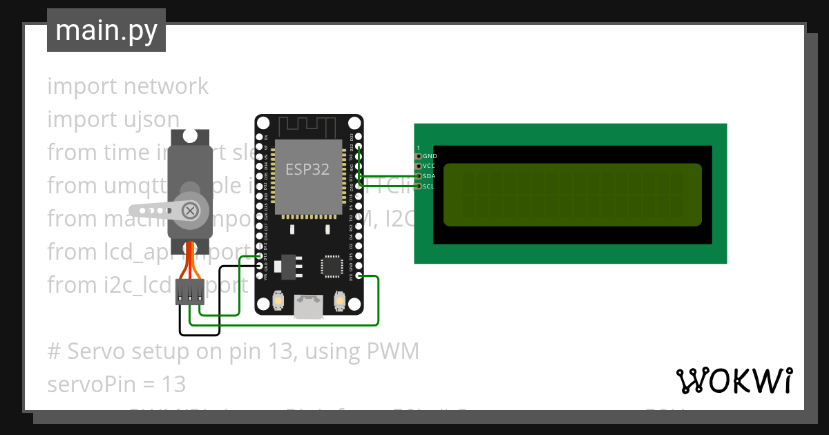 MQTT Motor Control Degree - Wokwi ESP32, STM32, Arduino Simulator