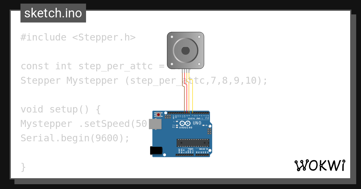 Stepper Moter 1 Wokwi Esp32 Stm32 Arduino Simulator 9137