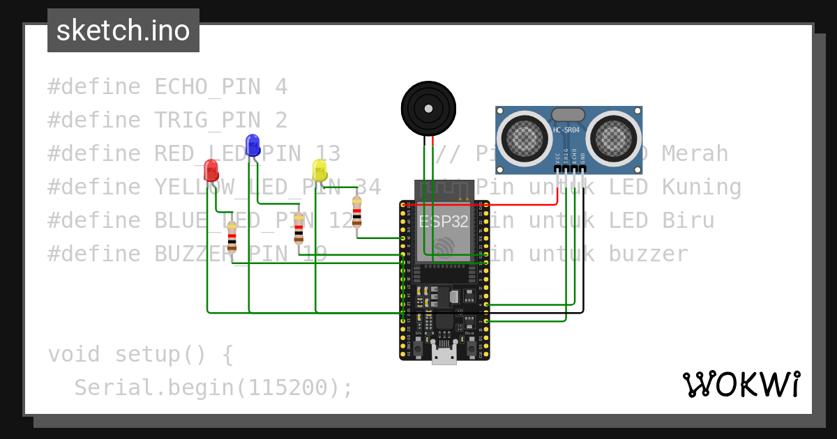 Ultrasonic Wokwi Esp32 Stm32 Arduino Simulator 8931