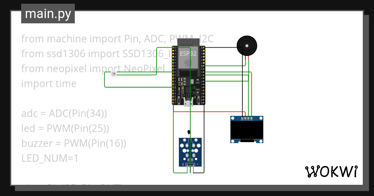 负温度系数传感器显示与rgb灯控制 Wokwi Esp32 Stm32 Arduino Simulator 6332