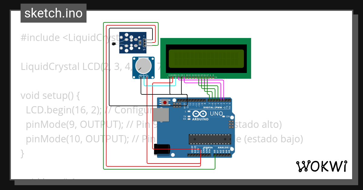 LM35 CÓDIGO mV - Wokwi ESP32, STM32, Arduino Simulator