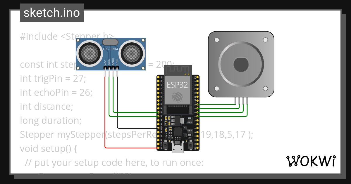Smartbin Actuation System Wokwi Esp32 Stm32 Arduino Simulator 6183