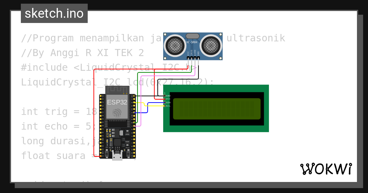 Project 4 Esxi Tek 2 Ultrasonic Wokwi Esp32 Stm32 Arduino Simulator
