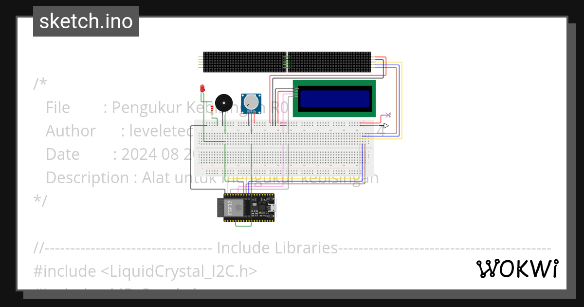 Pengukur Kebisingan R1 Copy - Wokwi ESP32, STM32, Arduino Simulator