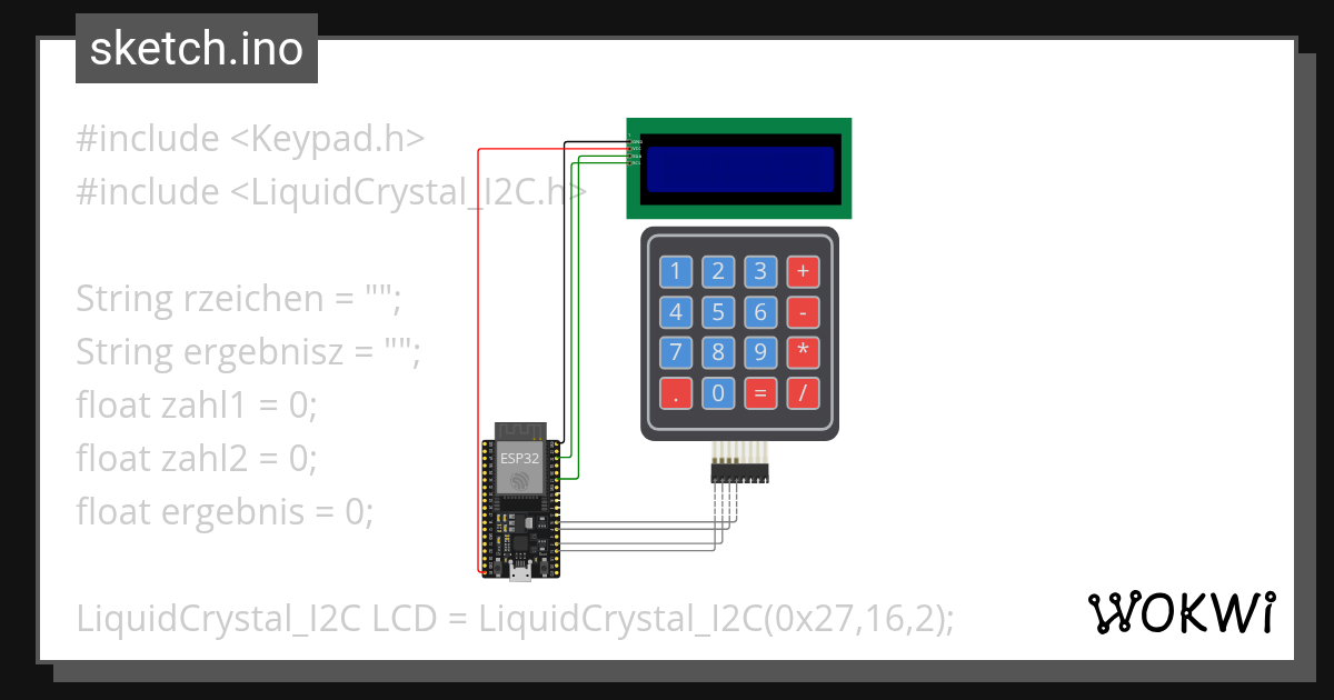 Calculator_v2 - Wokwi ESP32, STM32, Arduino Simulator