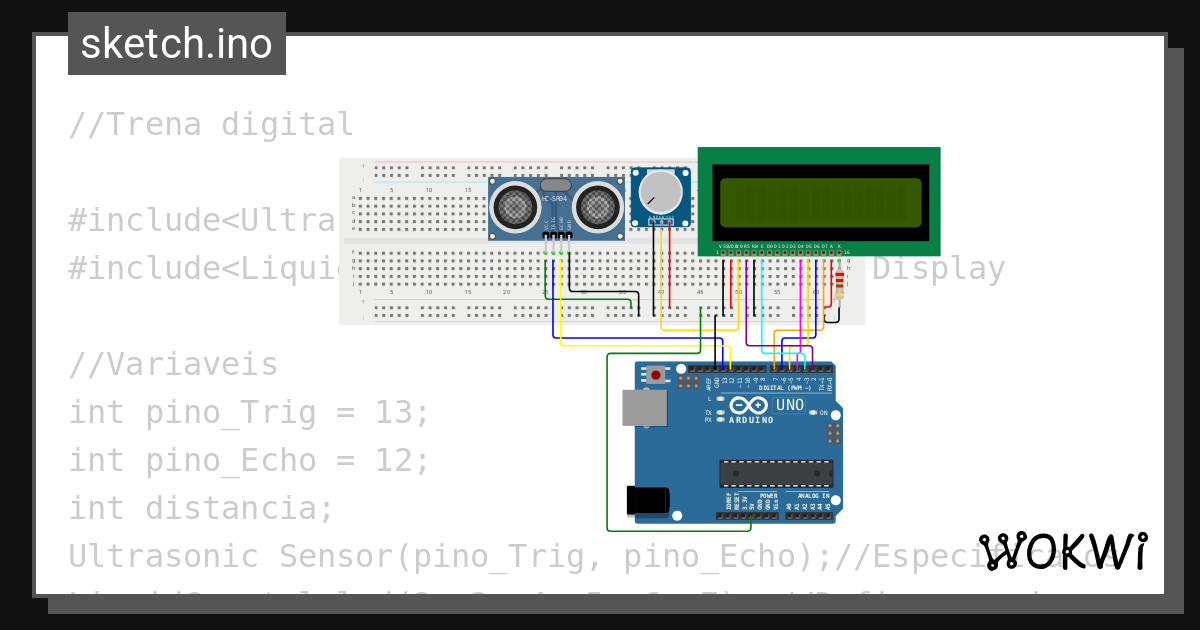 Trena Digital Wokwi Esp32 Stm32 Arduino Simulator