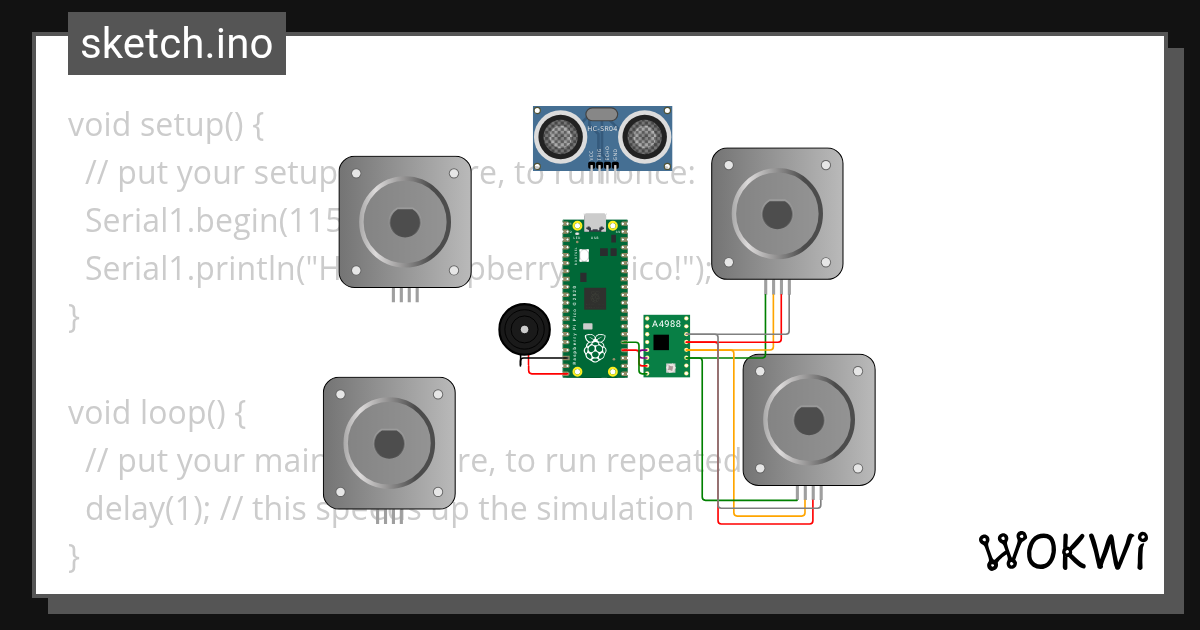 Obastacle Car Wokwi Esp32 Stm32 Arduino Simulator