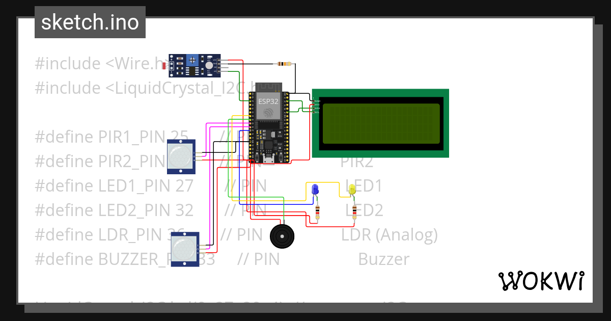 Led Pir Wokwi Esp32 Stm32 Arduino Simulator 6132