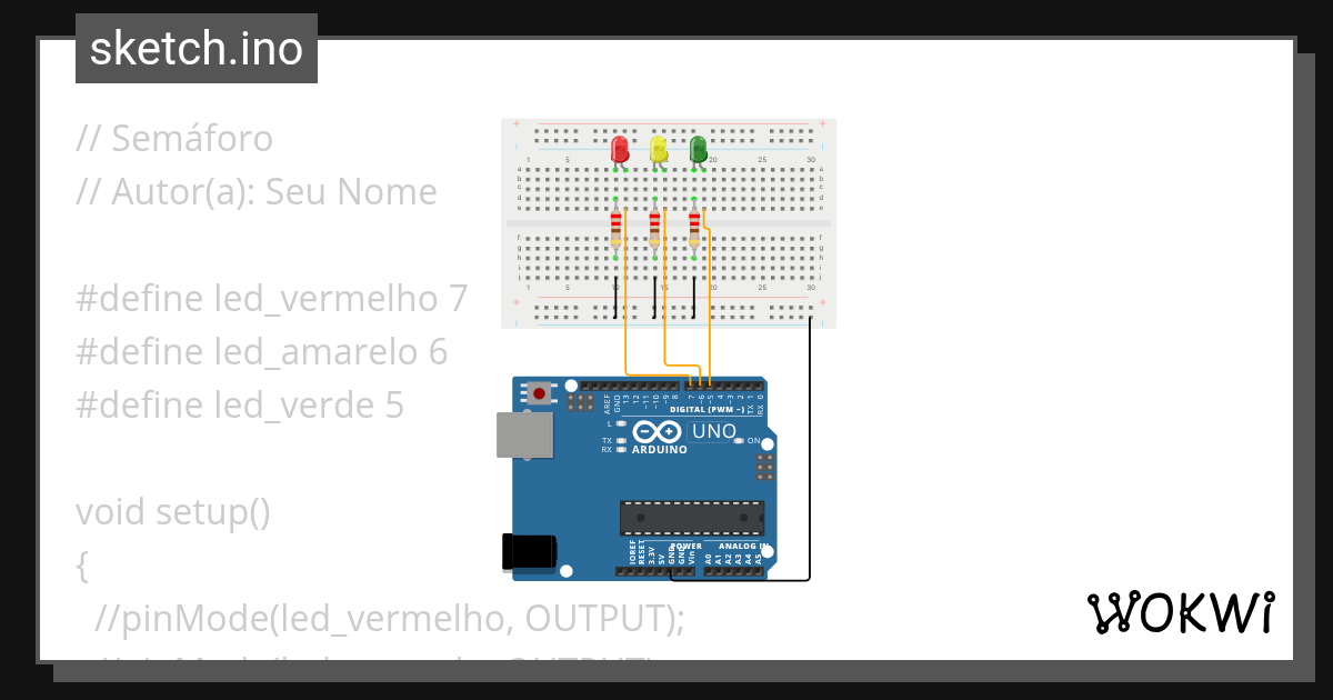 Semafor 2 - Wokwi ESP32, STM32, Arduino Simulator