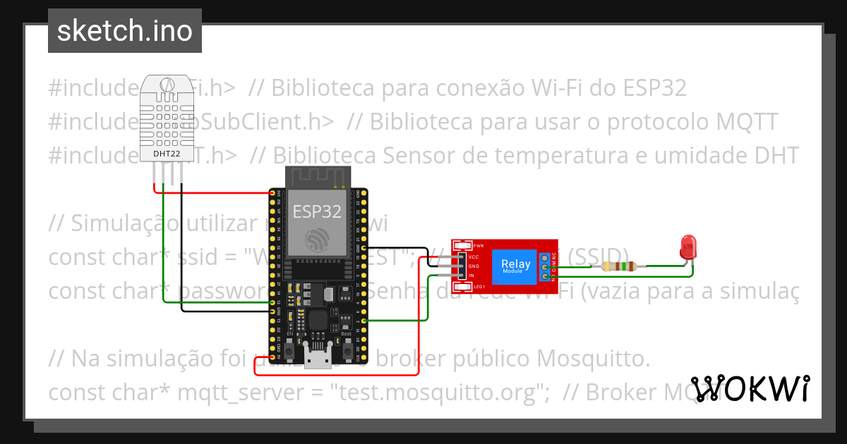Projeto Dourado Wokwi MQTT WIFI - Wokwi ESP32, STM32, Arduino Simulator