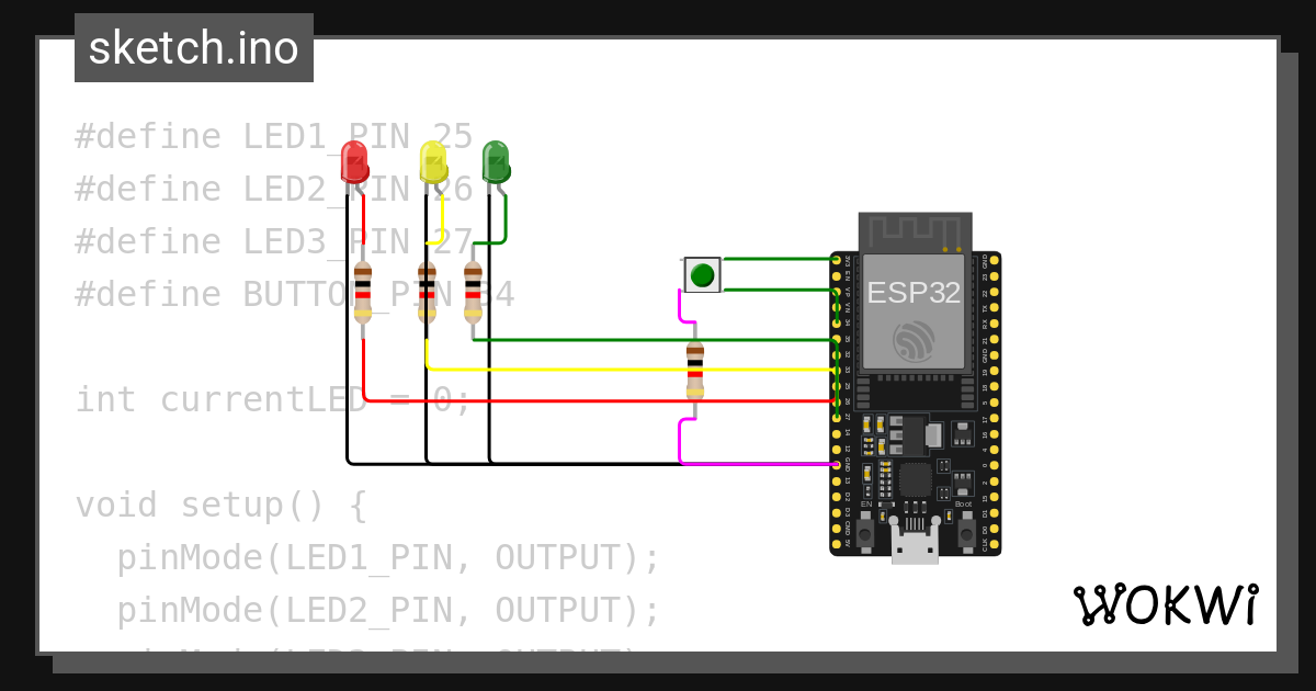 Lamp Button Wokwi Esp32 Stm32 Arduino Simulator 5236