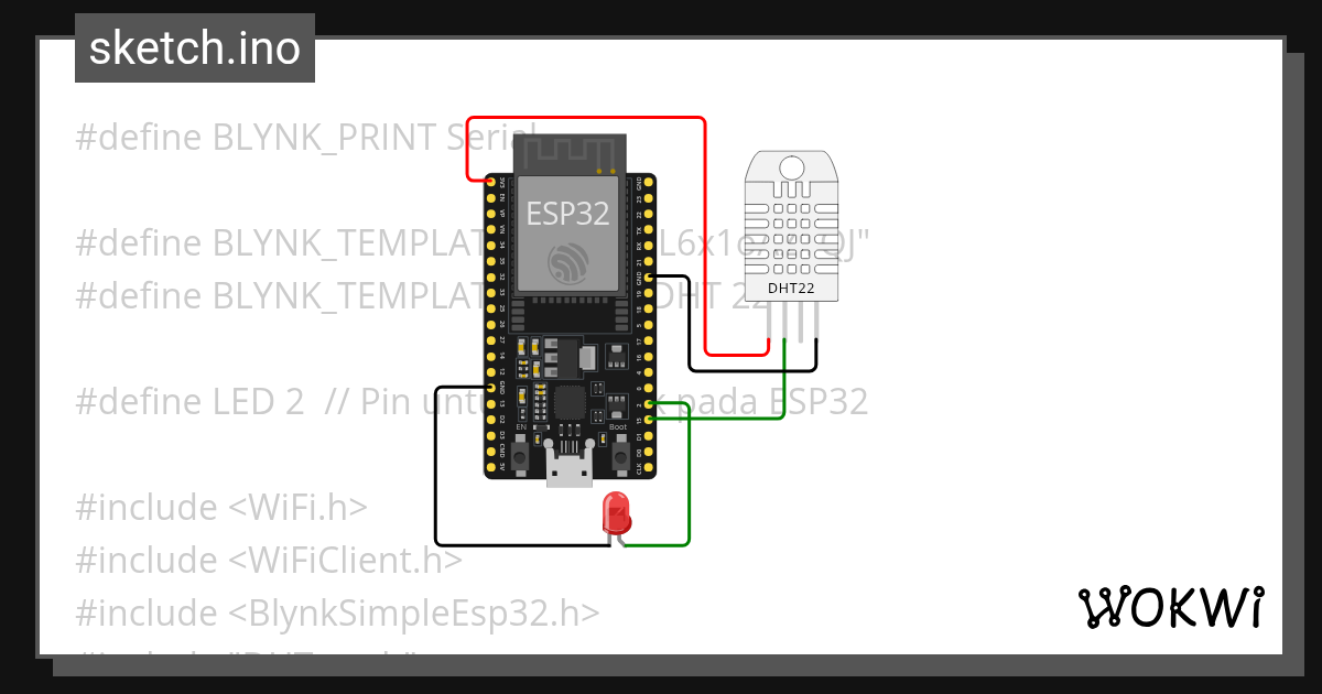 DHT 22 IOT SHYNDI FEBRINA HUTABALIAN - Wokwi ESP32, STM32, Arduino Simulator