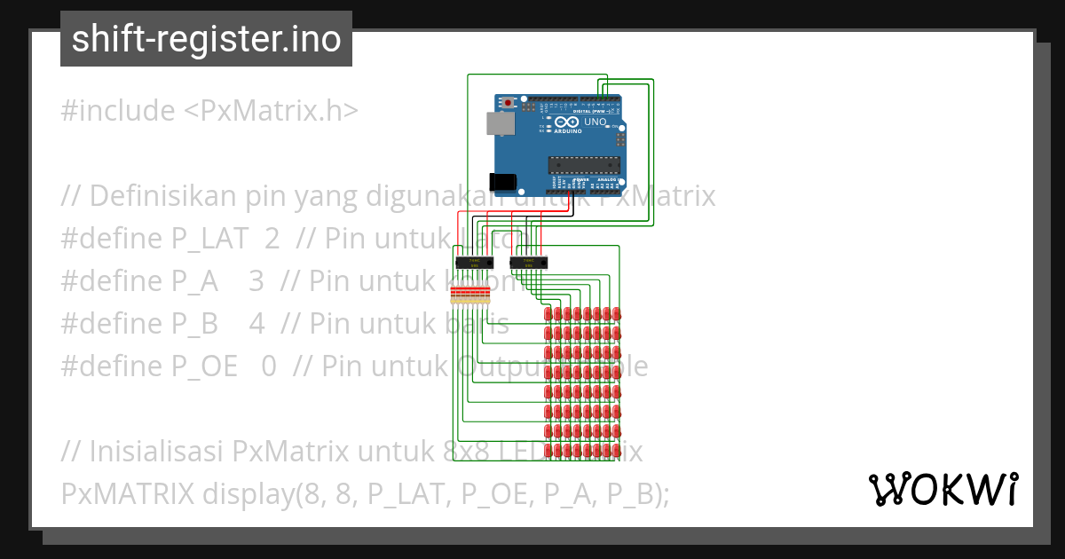 Led Marix 8x8 Pxmatrik Wokwi Esp32 Stm32 Arduino Simulator 1173