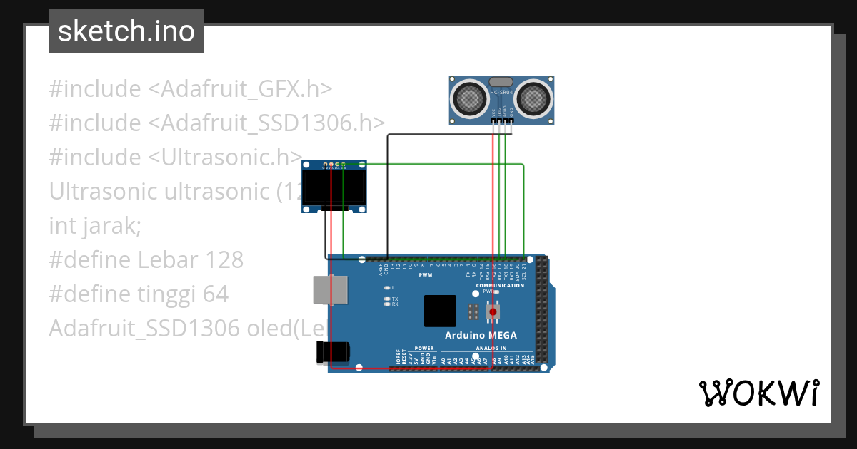 Ultrasonic - Wokwi ESP32, STM32, Arduino Simulator