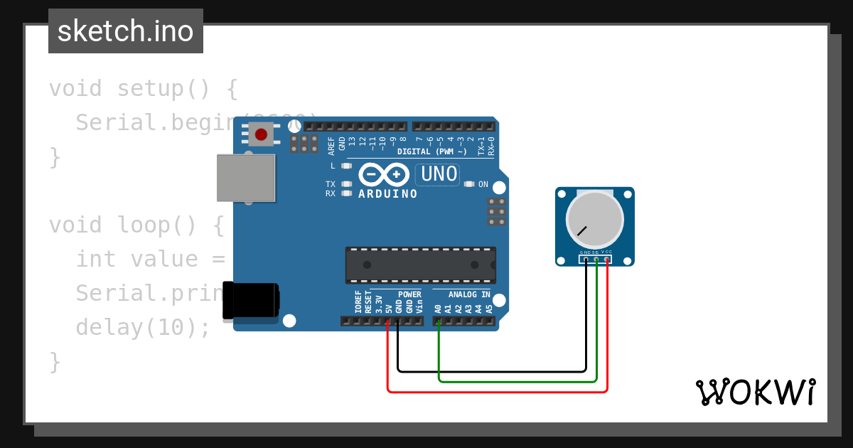 М2У4 Потенциометр Wokwi Esp32 Stm32 Arduino Simulator