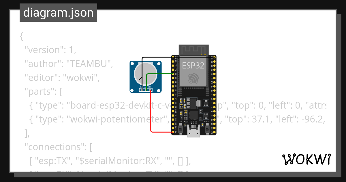 POT - Wokwi ESP32, STM32, Arduino Simulator