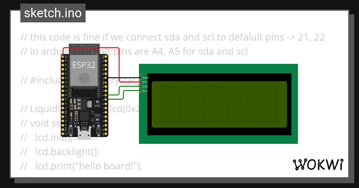 4.I2c - Wokwi ESP32, STM32, Arduino Simulator