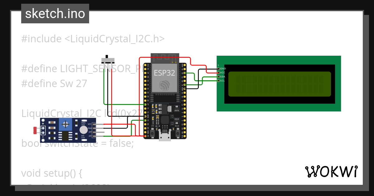 LDR - Wokwi ESP32, STM32, Arduino Simulator
