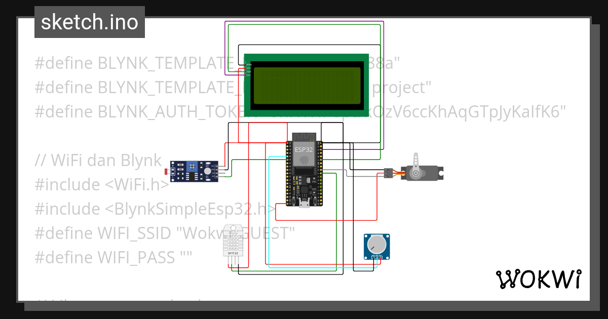 Project penyiraman tanaman otomatis - Wokwi ESP32, STM32, Arduino Simulator