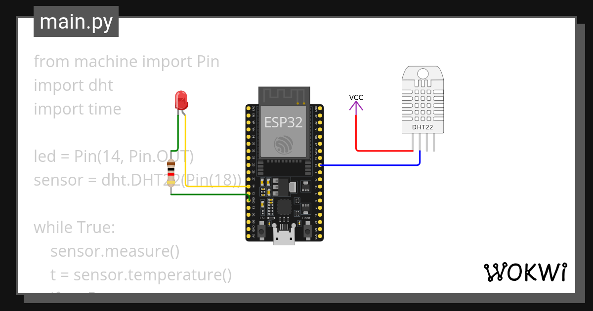 Tugas Simulasi Sensor - Wokwi ESP32, STM32, Arduino Simulator