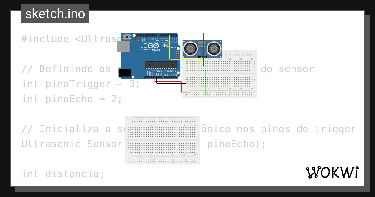 Aula 34 Sensor De Distância Wokwi Esp32 Stm32 Arduino Simulator 0418