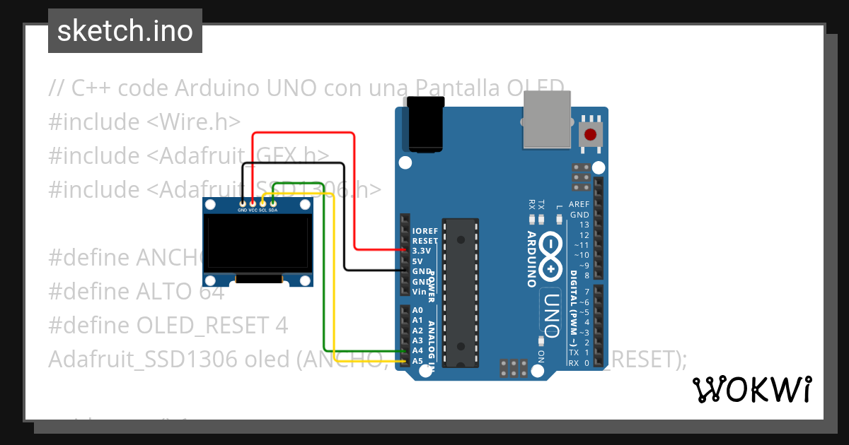 OLED - Wokwi ESP32, STM32, Arduino Simulator