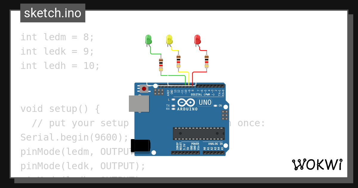 Lampu Merah Oca Wokwi Esp32 Stm32 Arduino Simulator 3943