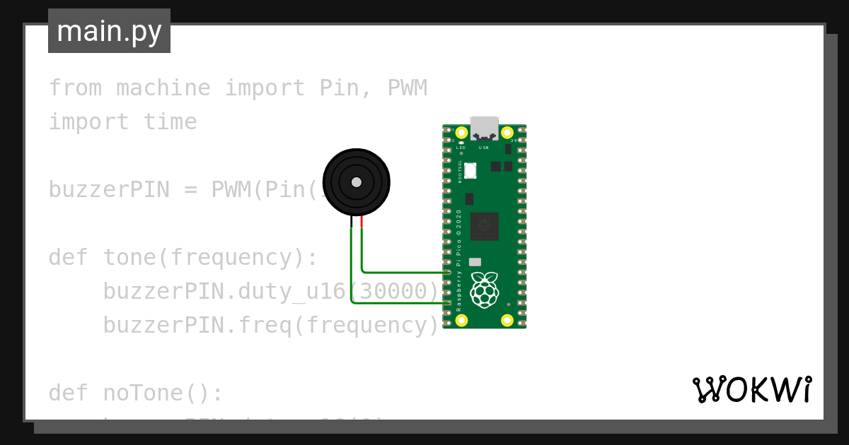 Micropython Pio Buzzer Example For Sigma Copy Wokwi Esp32 Stm32 Arduino Simulator