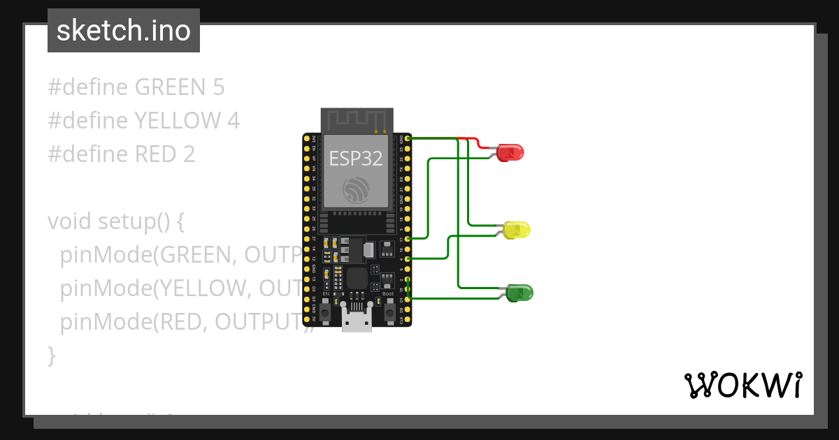 LED1 - Wokwi ESP32, STM32, Arduino Simulator