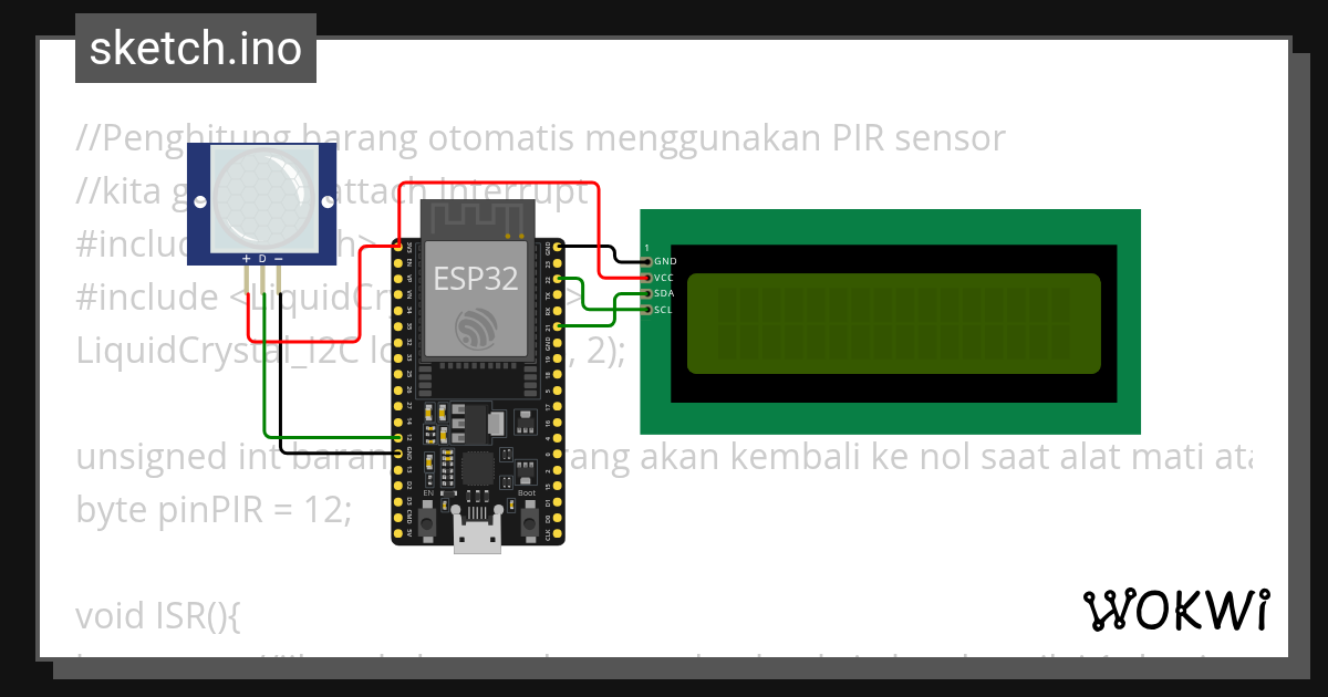 penghitung barang otomatis Copy - Wokwi ESP32, STM32, Arduino Simulator