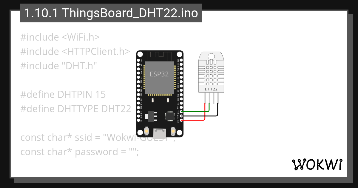 1.10.1 ThingsBoard_DHT22.ino - Wokwi ESP32, STM32, Arduino Simulator