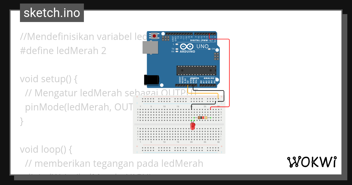 Led Resistor Keisha Wokwi Esp32 Stm32 Arduino Simulator 