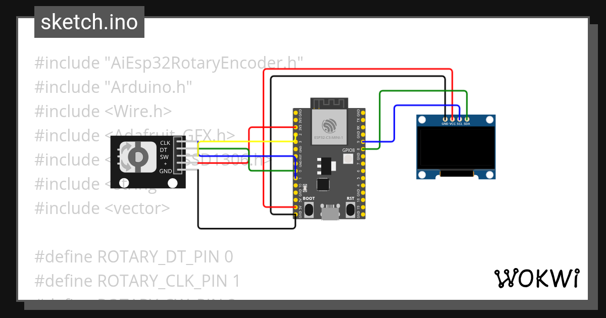 Prova Su Schermo Oled Wokwi Esp32 Stm32 Arduino Simulator 4517